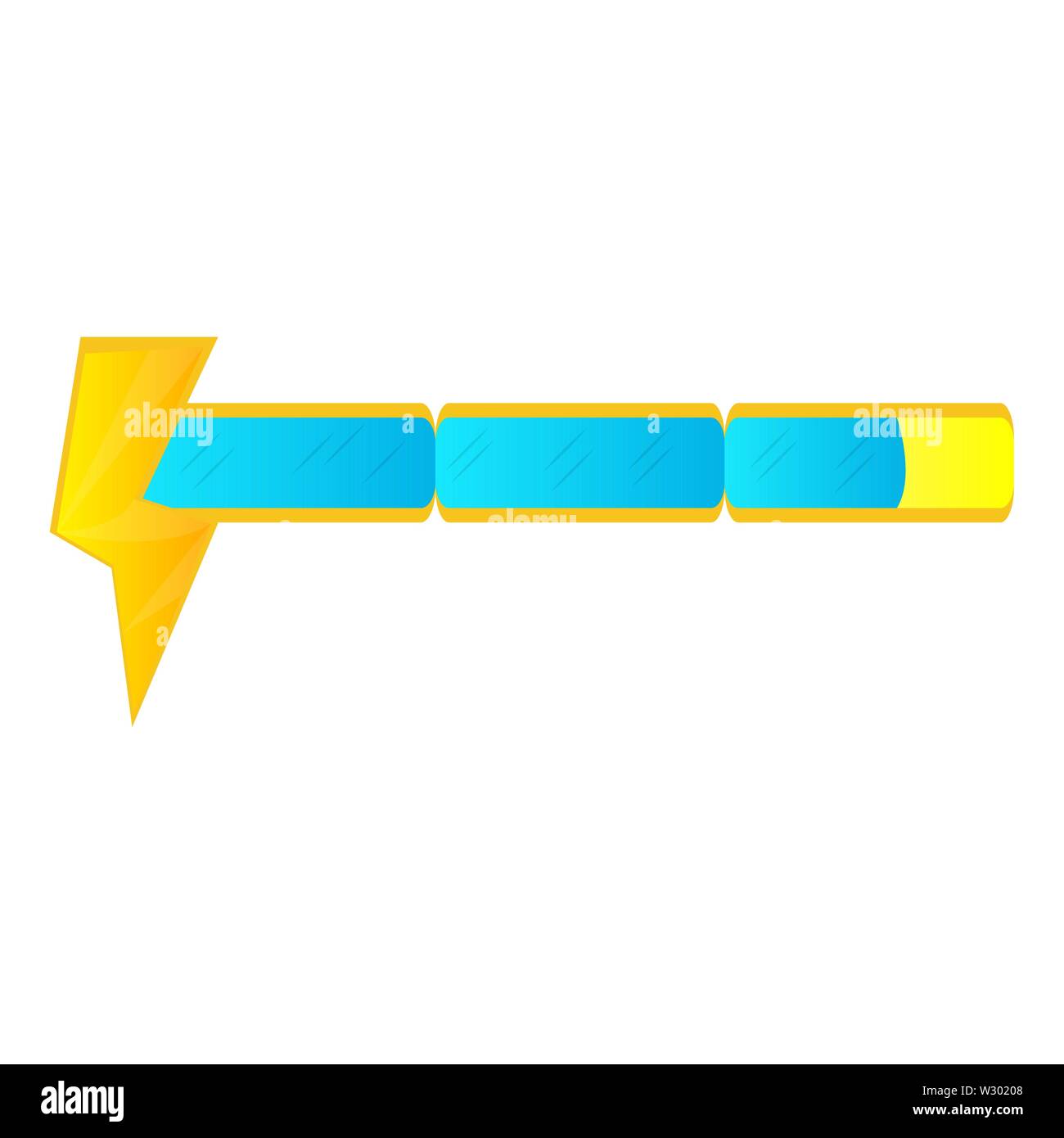 Video game energy bar with a thunder - Vector Stock Vector Image & Art ...