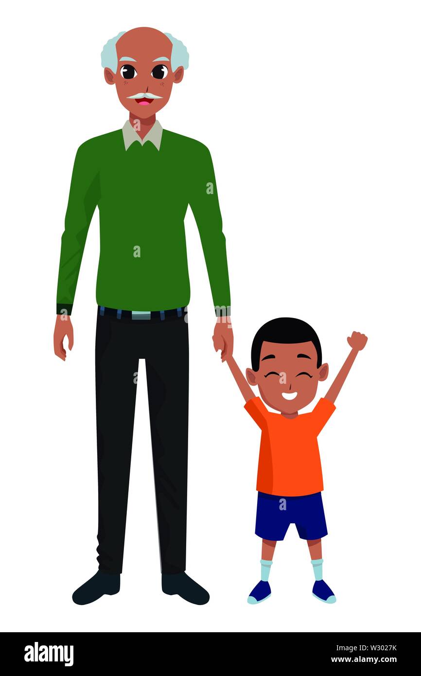 Single father with little son cartoon Stock Vector Image & Art - Alamy