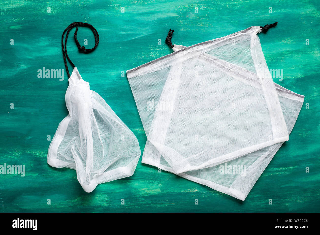 reusable mesh nylon bag, plastic free zero waste concept Stock Photo ...