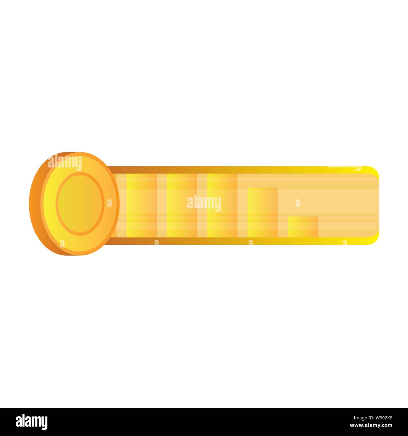 Video game money bar with a golden coin - Vector Stock Vector Image ...