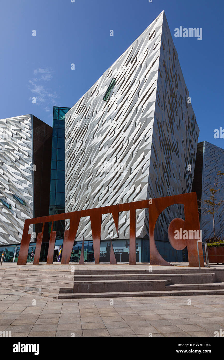 Ireland, North, Belfast, Titanic Quarter, Visitor centre designed by ...