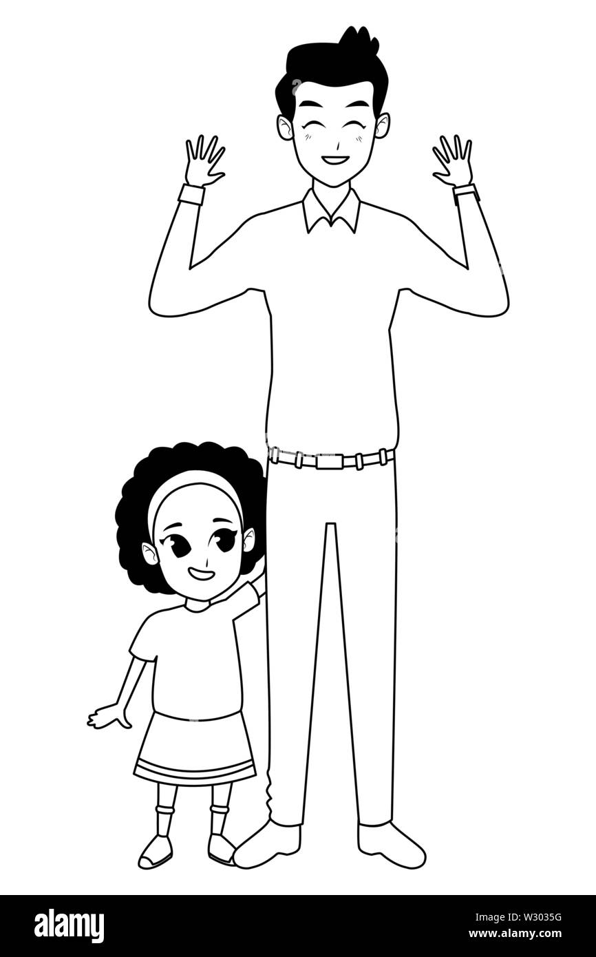 Single Parent Family Clipart Black And White