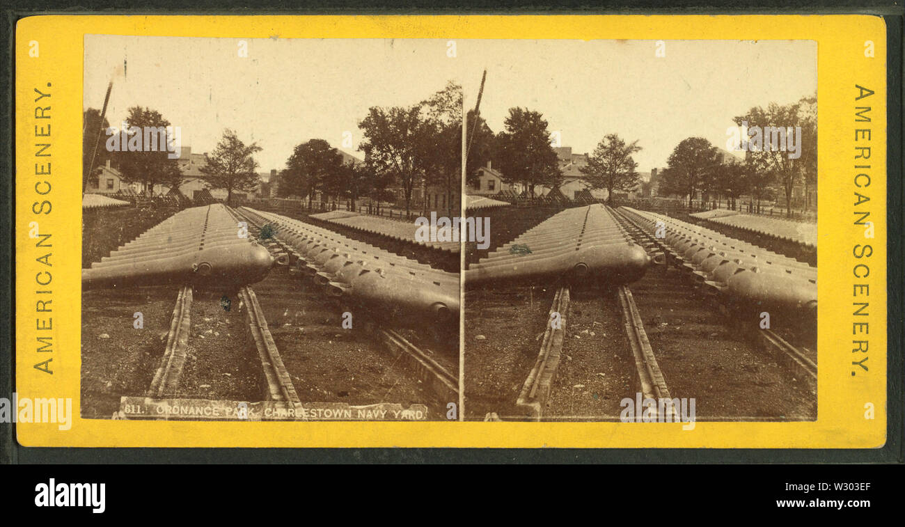 Ordnance park, Charlestown Navy Yard, from Robert N Dennis collection ...