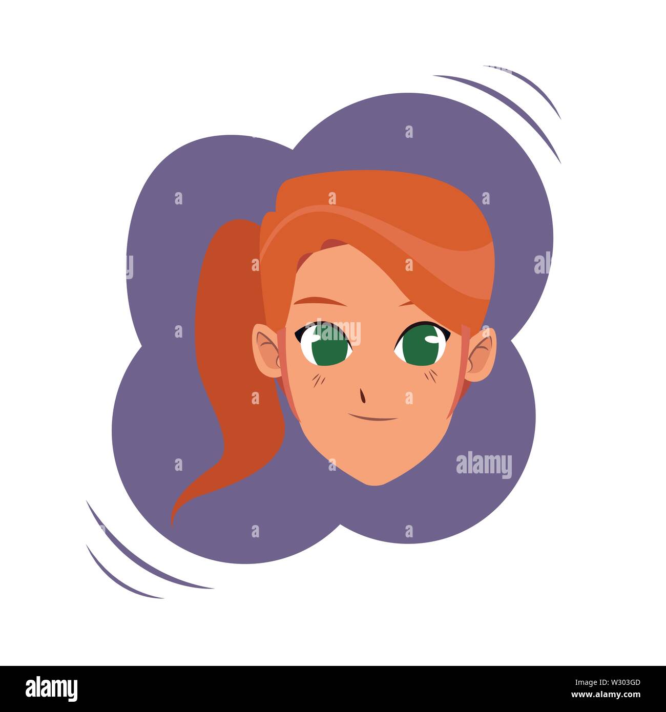 Young woman face smiling cartoon Stock Vector Image & Art - Alamy