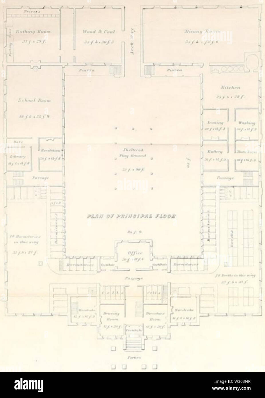Original Reform School 1st Floor Stock Photo - Alamy