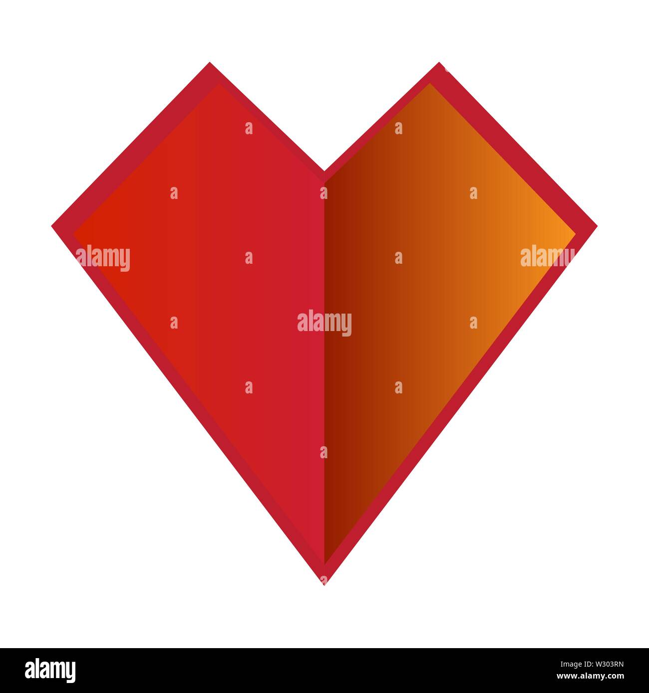 Isolated heart icon on a white background - Vector Stock Vector Image ...