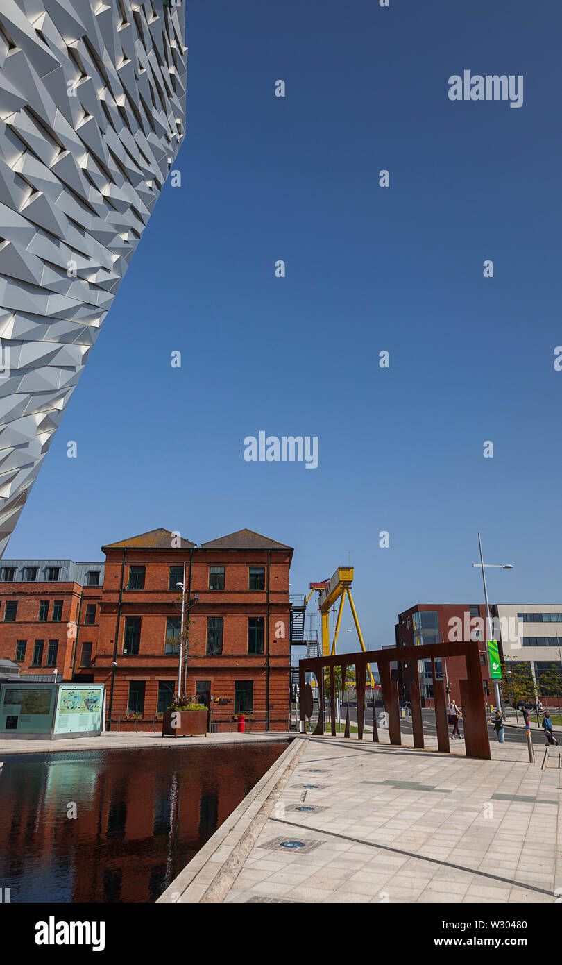 Ireland, North, Belfast, Titanic Quarter, Visitor centre designed by ...