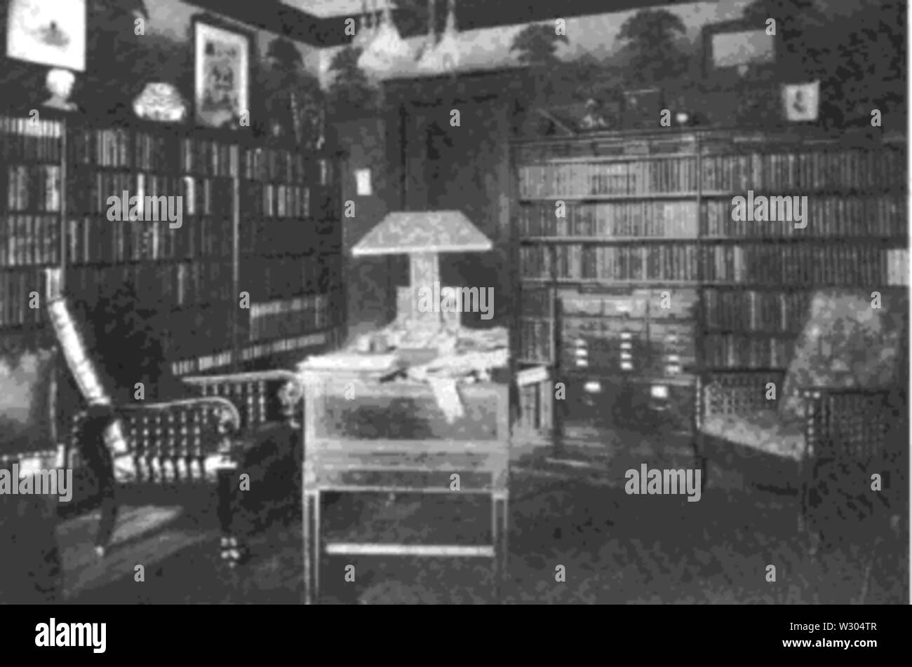 Ozcot, Hollywood, California library 1911 Stock Photo - Alamy