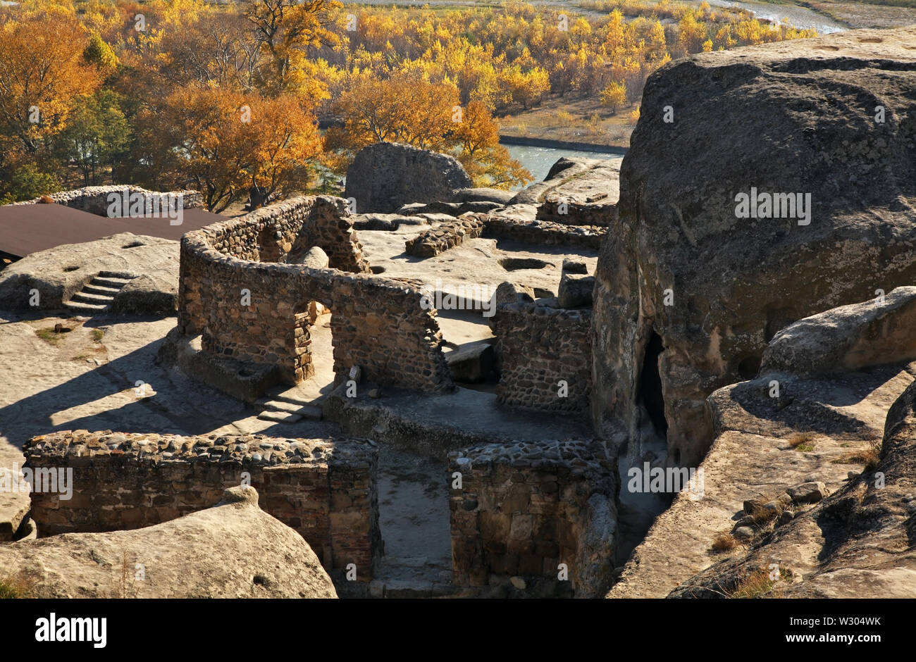 Uplistsikhe cave complex (Lord's fortress) near Gori. Shida Kartli ...