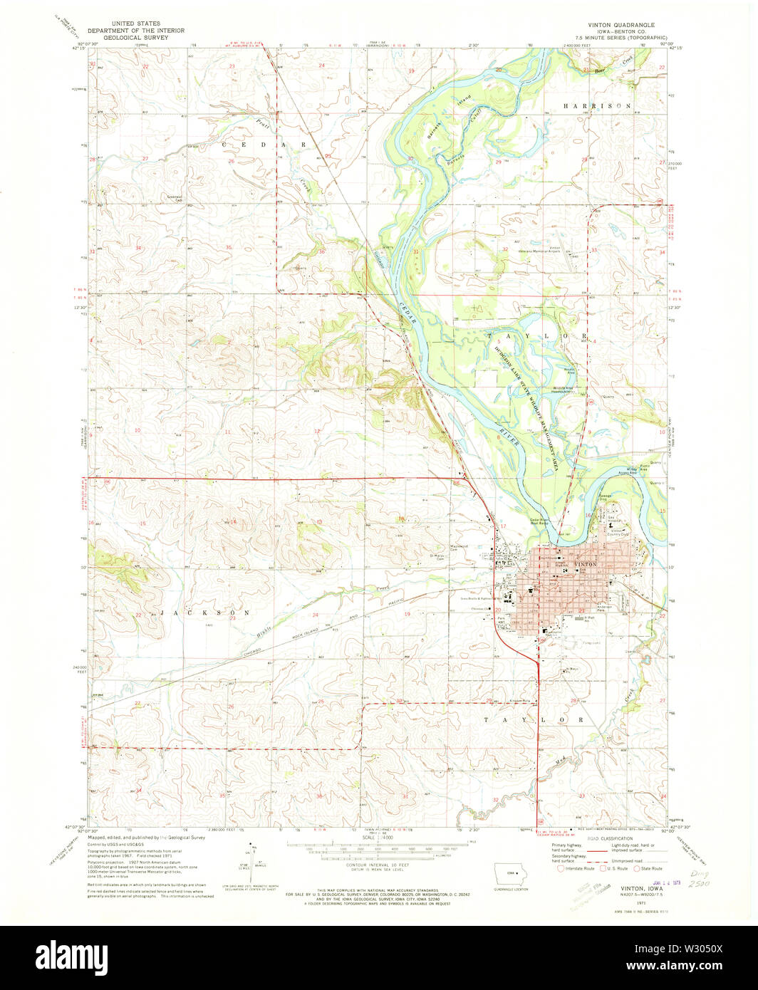 Map of vinton hi-res stock photography and images - Alamy