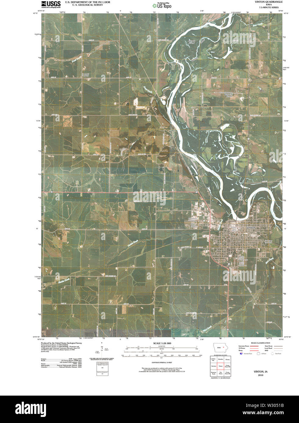 Map of vinton hi-res stock photography and images - Alamy