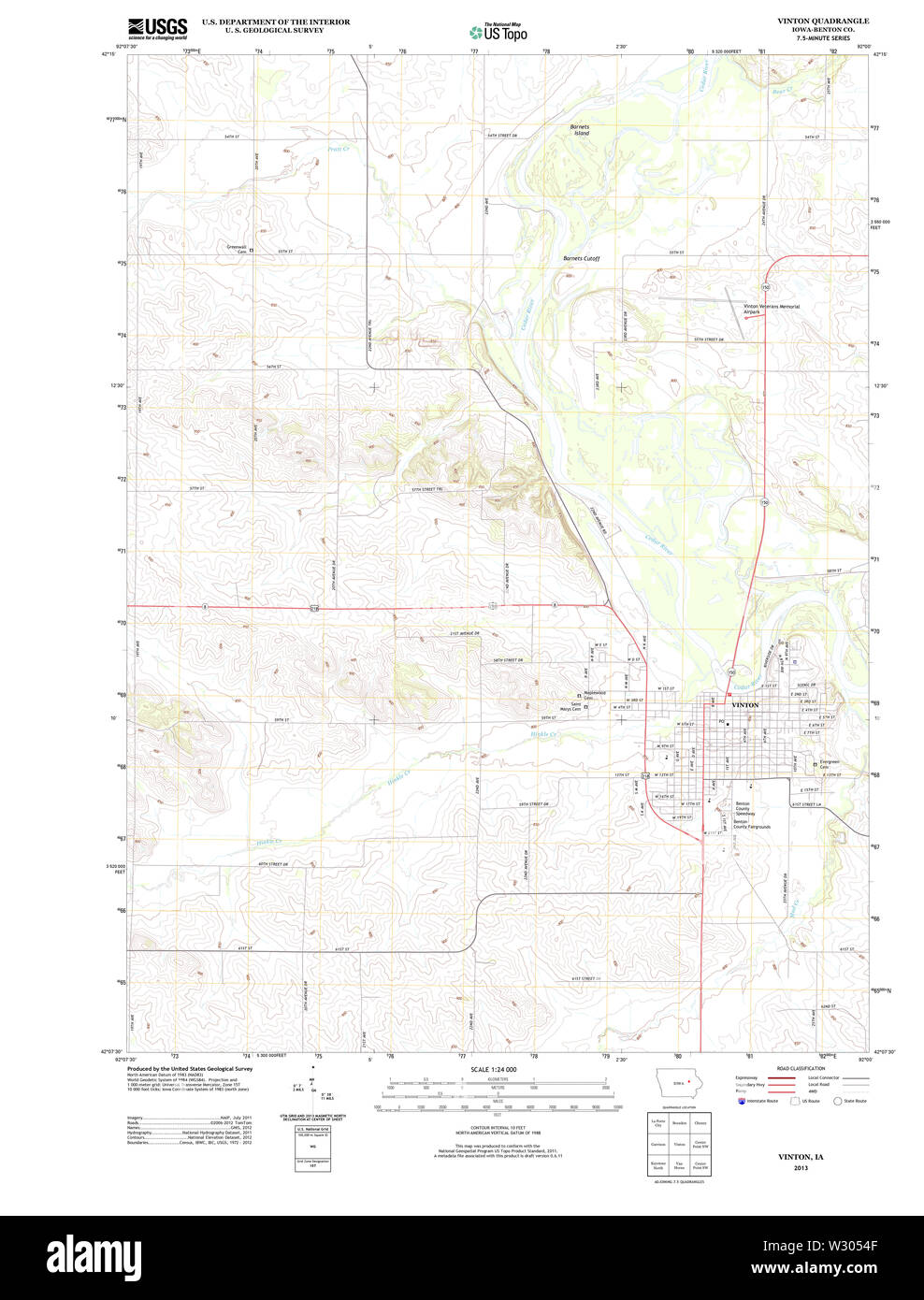 Map of vinton hi-res stock photography and images - Alamy