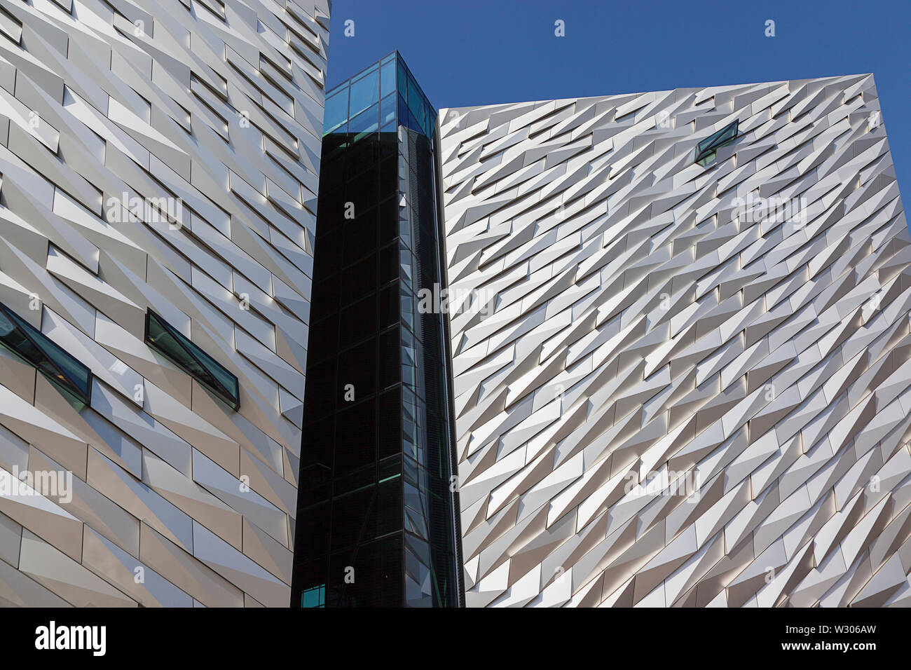 Ireland, North, Belfast, Titanic Quarter, Visitor centre designed by ...
