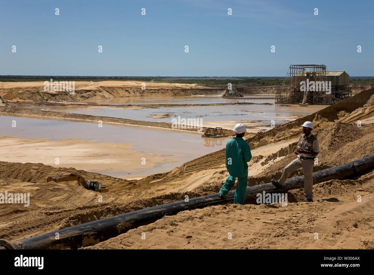 Managing & transporting of titanium mineral sands at mine site. Mining ...