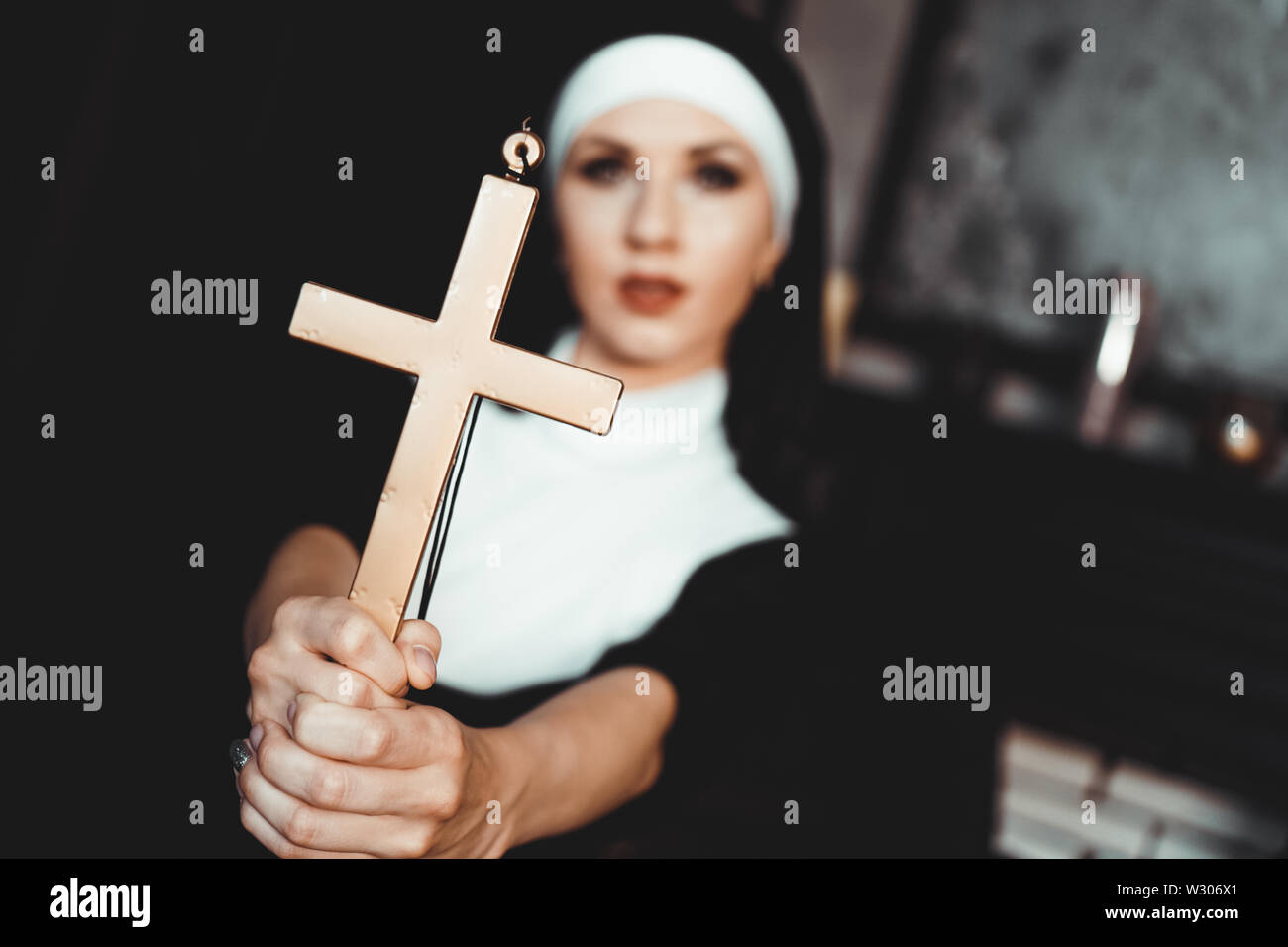 Beautiful nun hi-res stock photography and images - Alamy