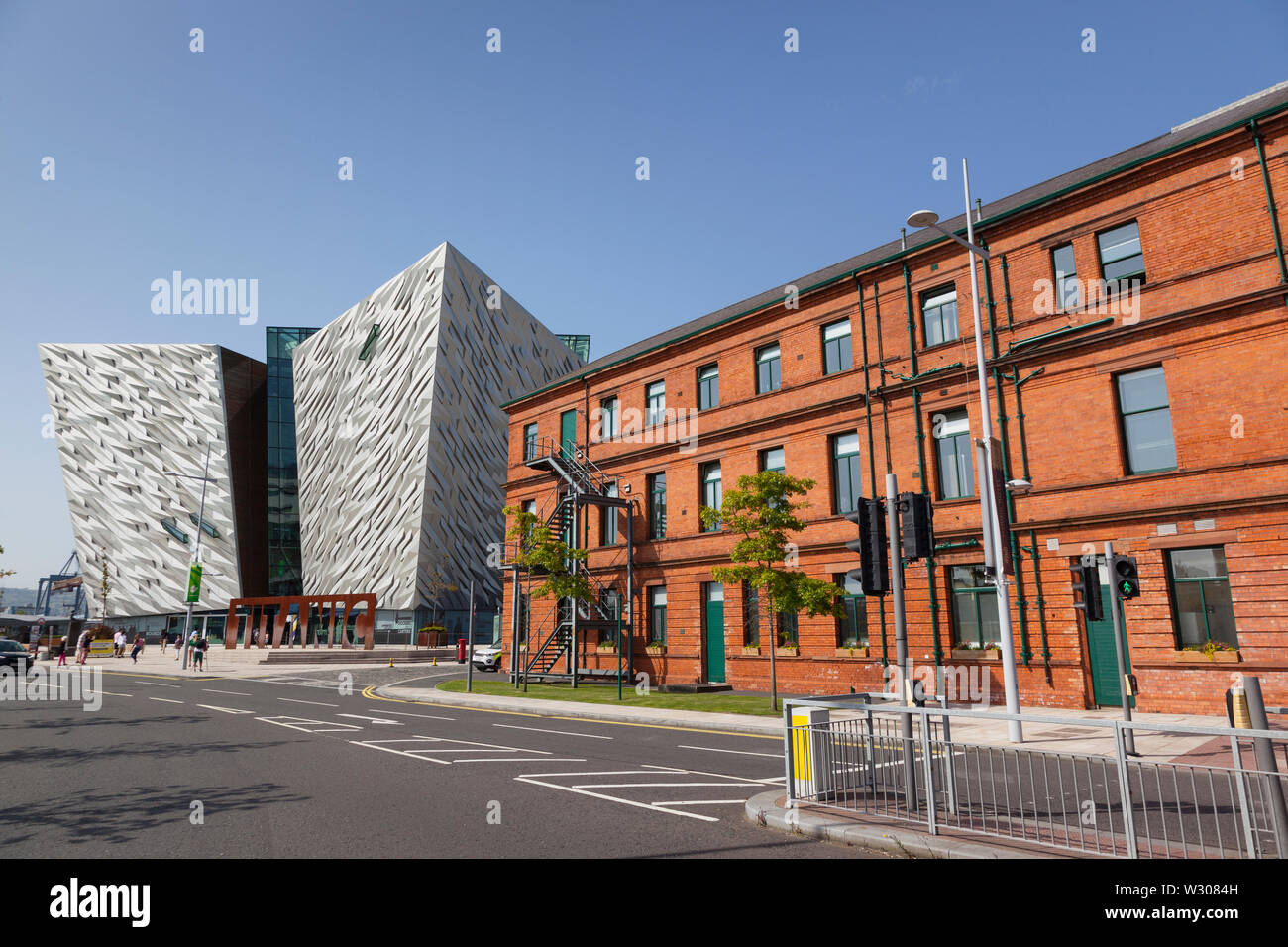 Ireland, North, Belfast, Titanic Quarter, Visitor centre designed by ...