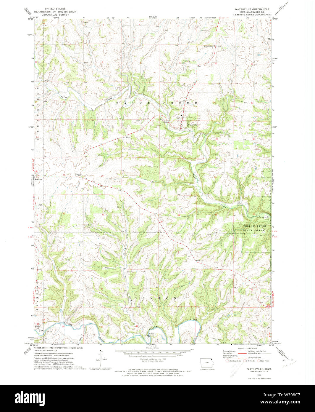 Map of waterville Cut Out Stock Images & Pictures - Alamy