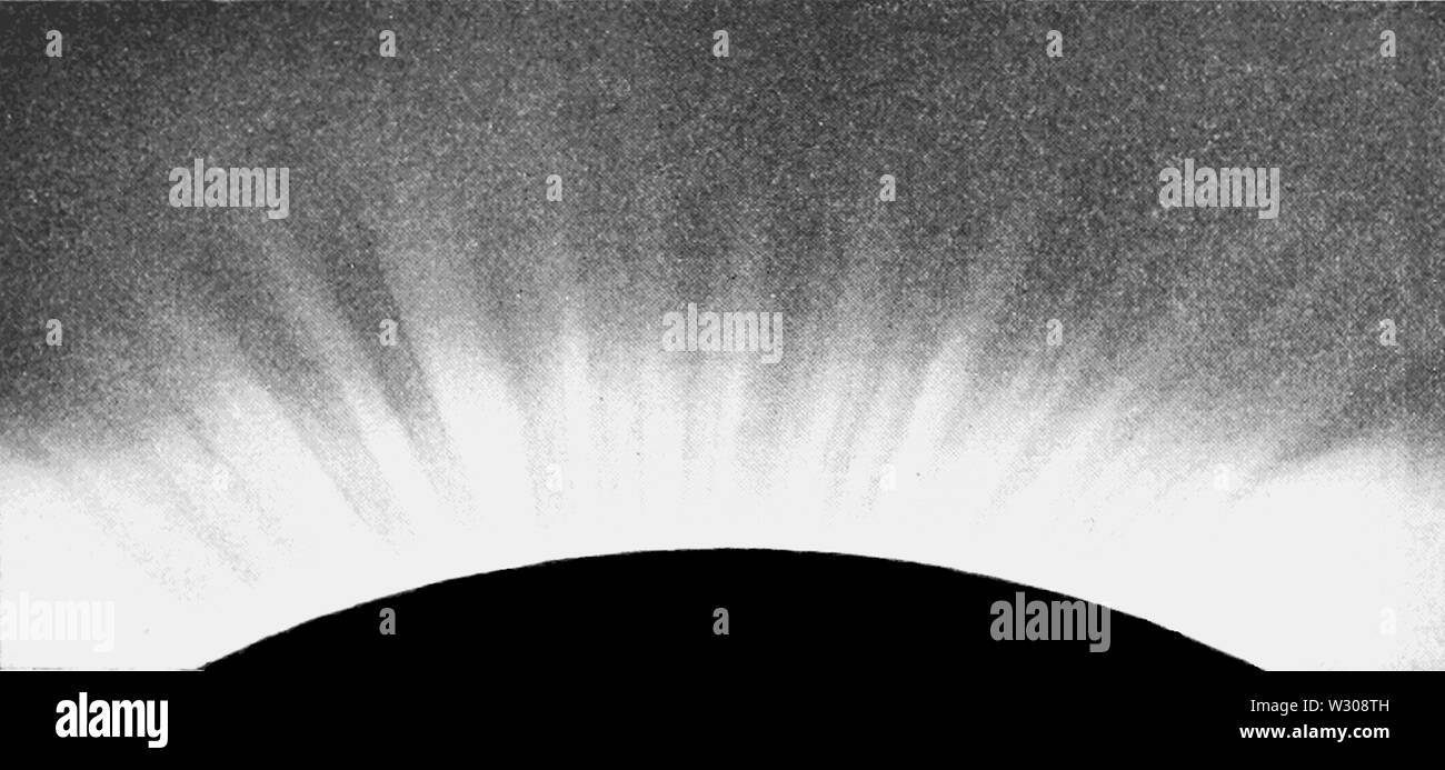 PSM V60 D259 South polar streamers of the 1900 eclipse Stock Photo - Alamy