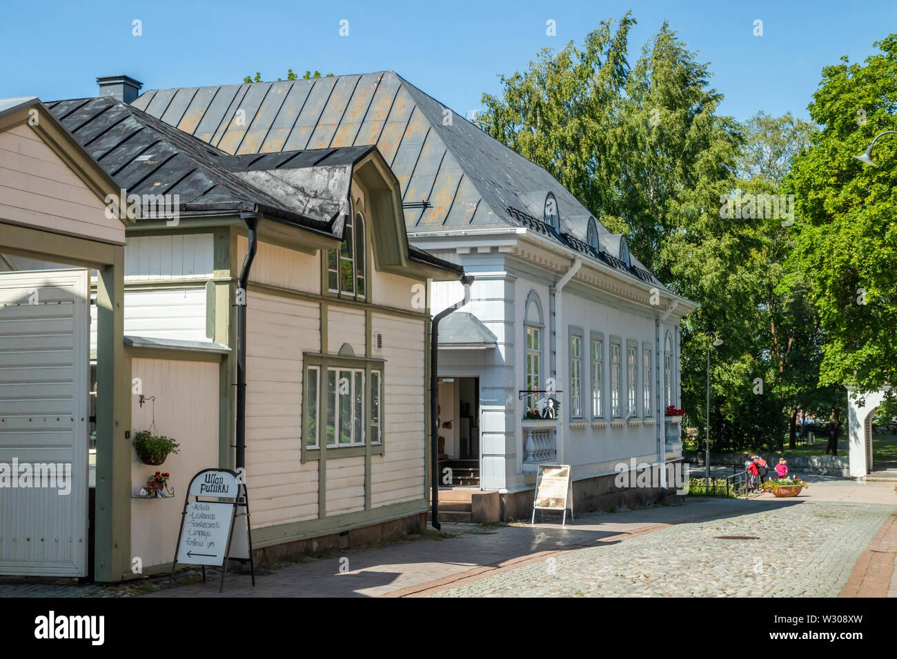 Rauma, Finland - 27 June, 2019: Old Rauma, one of UNESCO World Heritage ...