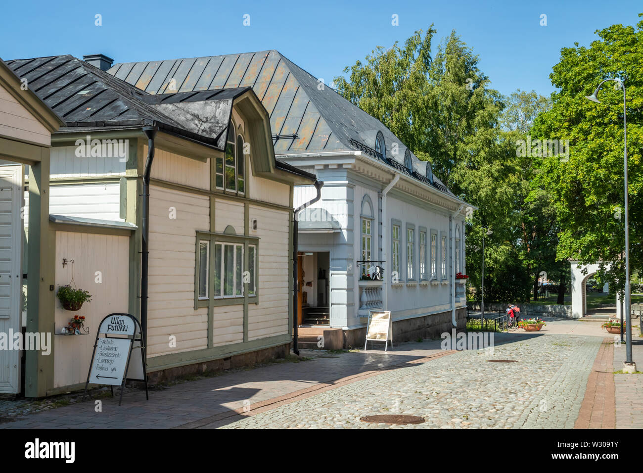 Rauma, Finland - 27 June, 2019: Old Rauma, one of UNESCO World Heritage ...