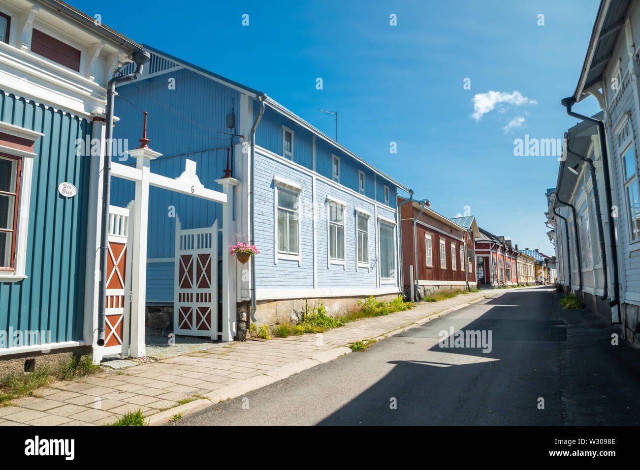 Rauma, Finland - 27 June, 2019: Old Rauma, one of UNESCO World Heritage ...