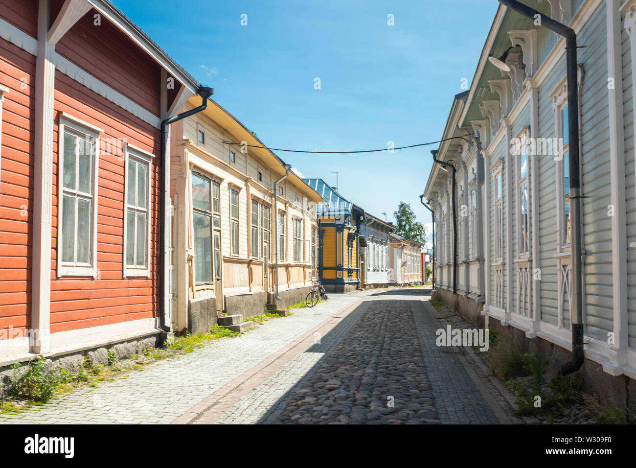 Rauma, Finland - 27 June, 2019: Old Rauma, one of UNESCO World Heritage ...