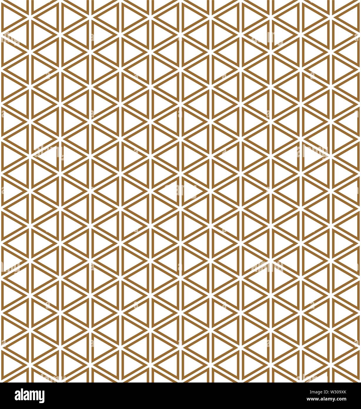 Seamless pattern.Base grid Mitsukude for patterns Kumiko. Kumiko brown ...