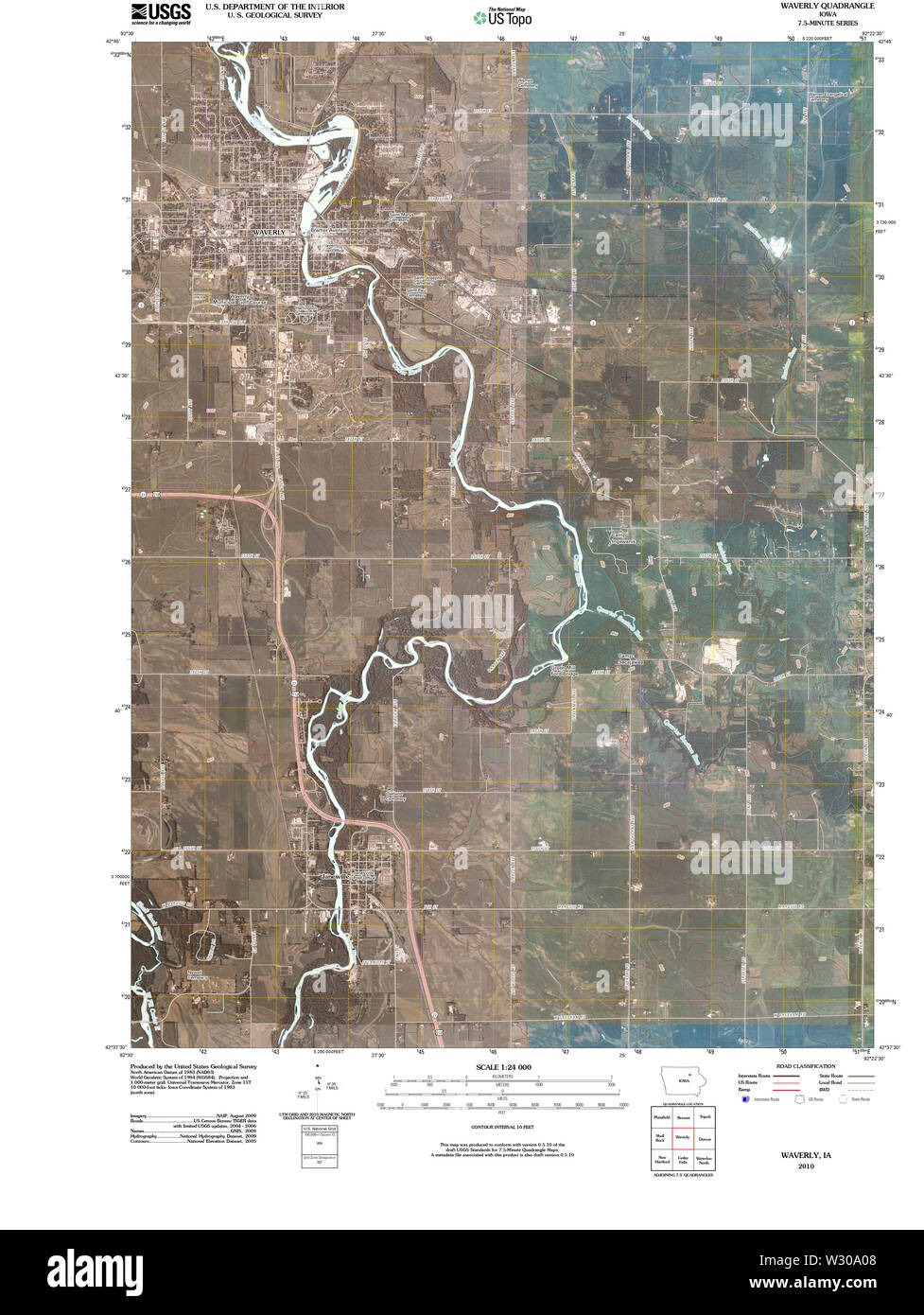 Waverly iowa map hi-res stock photography and images - Alamy