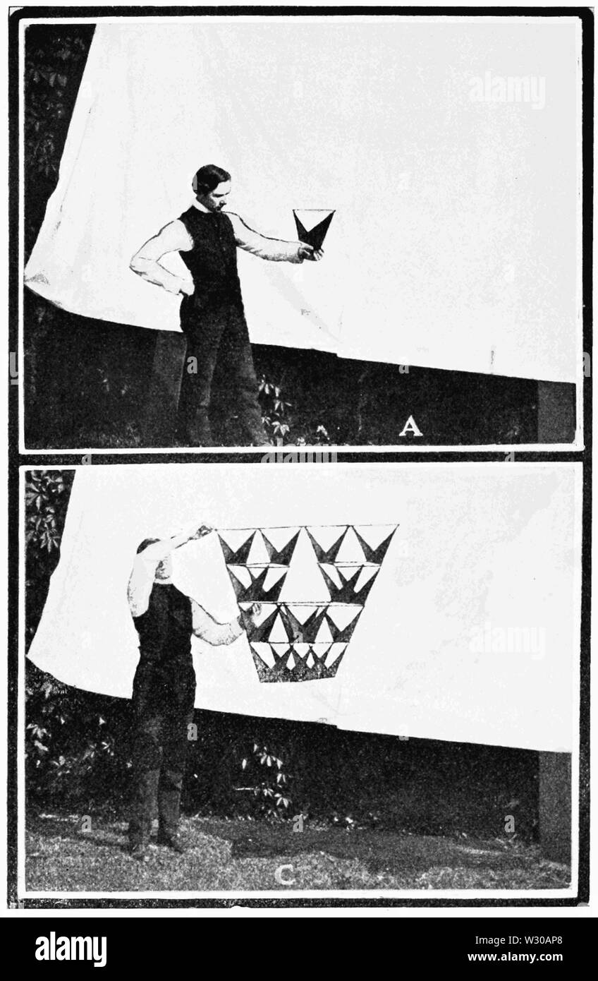 PSM V64 D138 A winged tetrahedral cell and a sixteen celled kite Stock ...