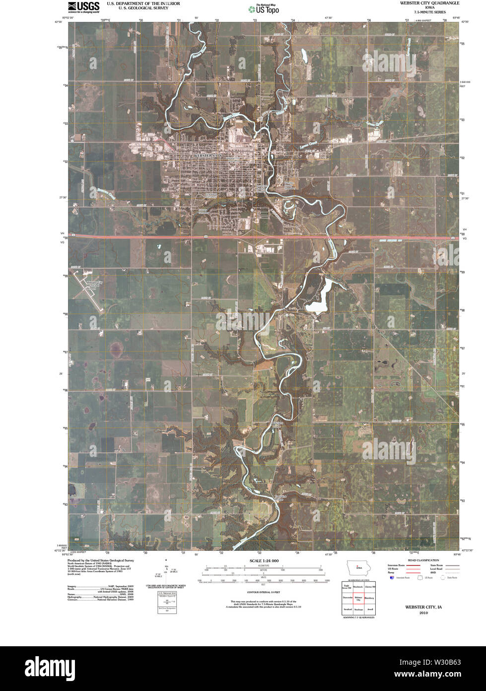 Webster city iowa map hi-res stock photography and images - Alamy