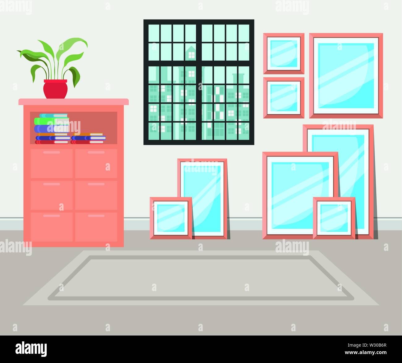 Apartment building interior corridor Stock Vector Images - Alamy
