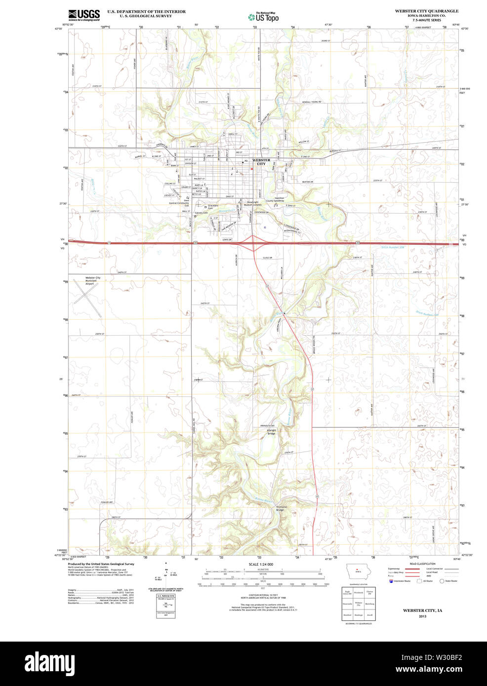 Webster city iowa map hi-res stock photography and images - Alamy