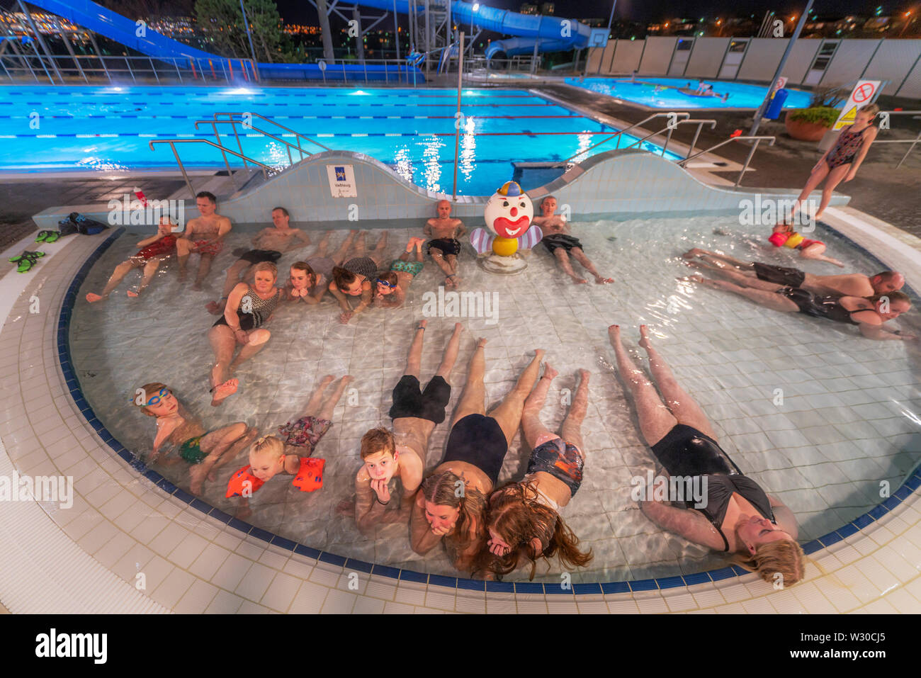 The Grafarvogur swimming pool, Winter Lights Festival, Reykjavik ...
