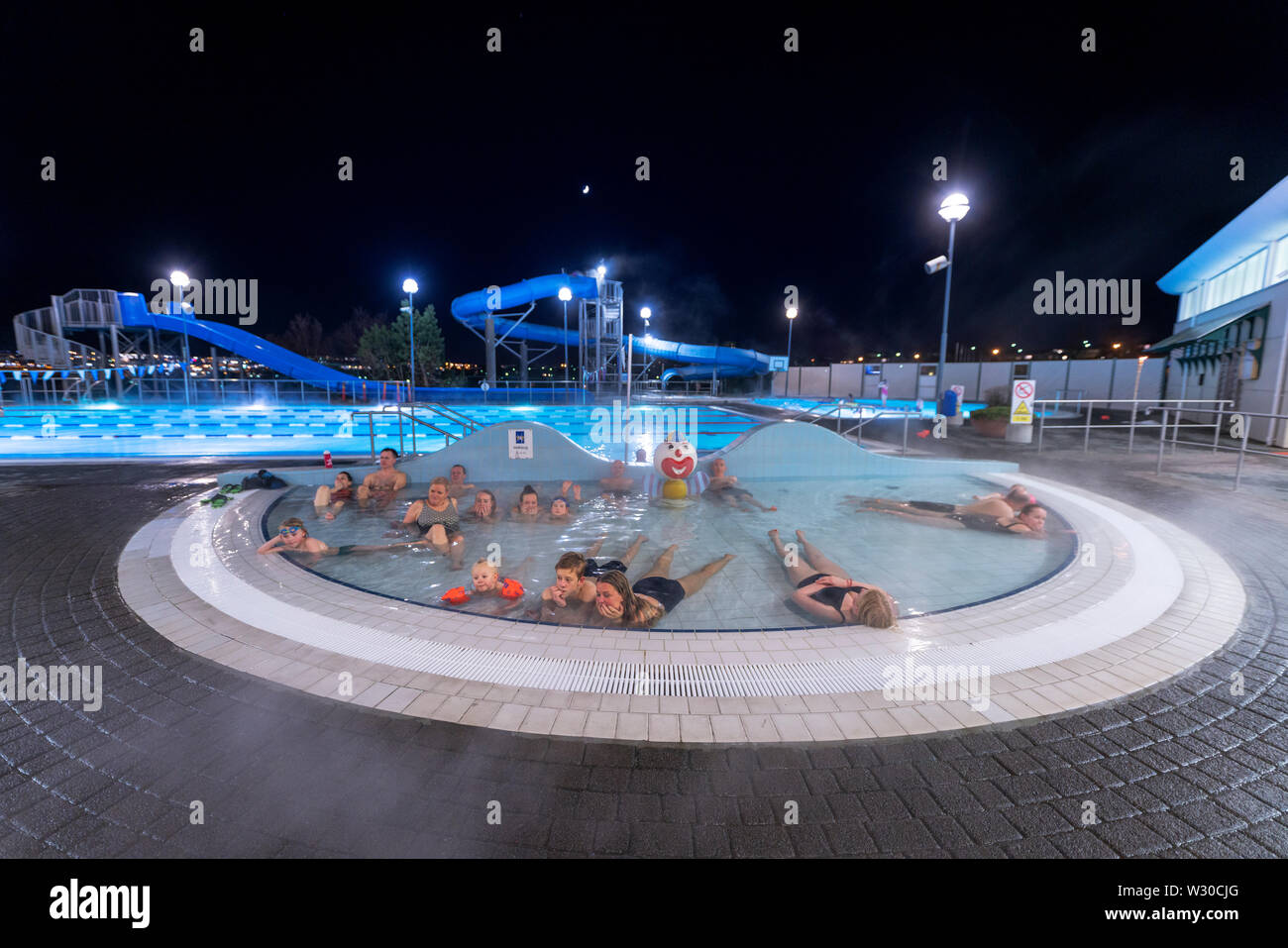 The Grafarvogur swimming pool, Winter Lights Festival, Reykjavik ...