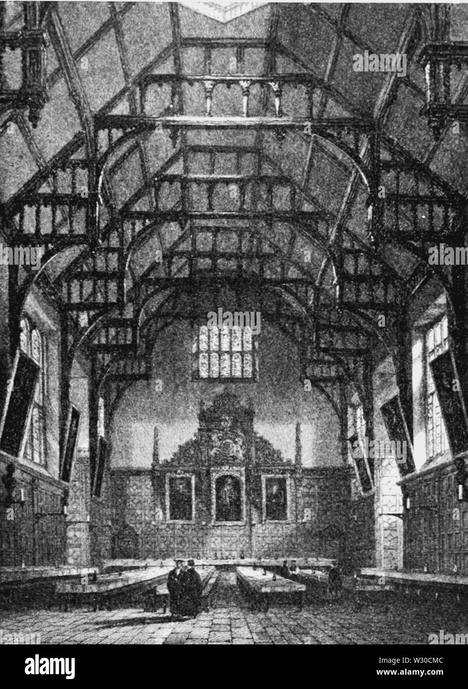 PSM V65 D497 Interior of trinity college hall Stock Photo - Alamy