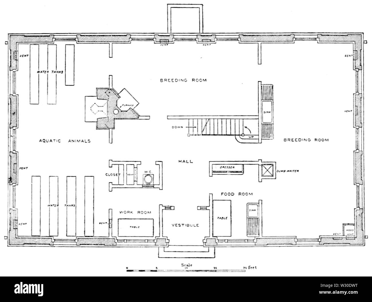 PSM V66 D487 Cold spring harbor station second floor layout Stock Photo ...