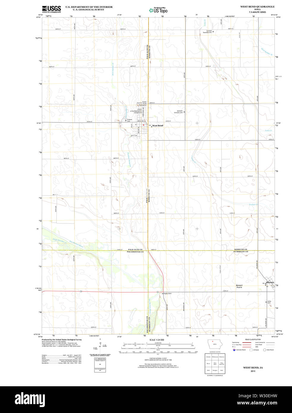 Map of west bend Cut Out Stock Images & Pictures - Alamy