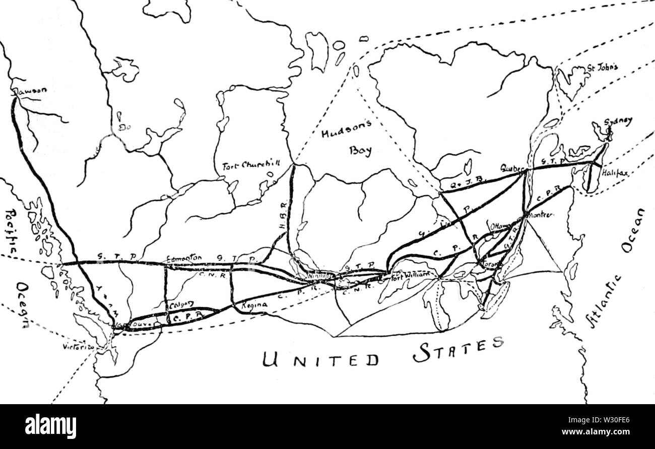 Railway map of canada hi-res stock photography and images - Alamy