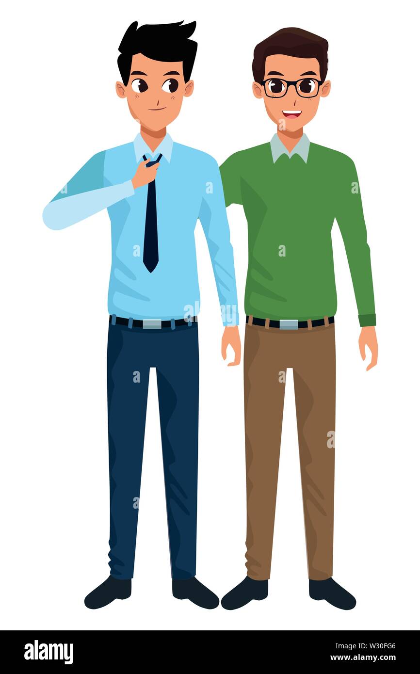 Family father with adult son cartoon Stock Vector Image & Art - Alamy