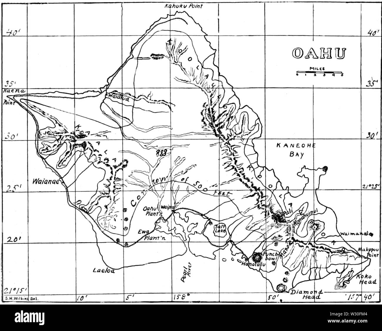 PSM V67 D680 Map of ohau Stock Photo - Alamy
