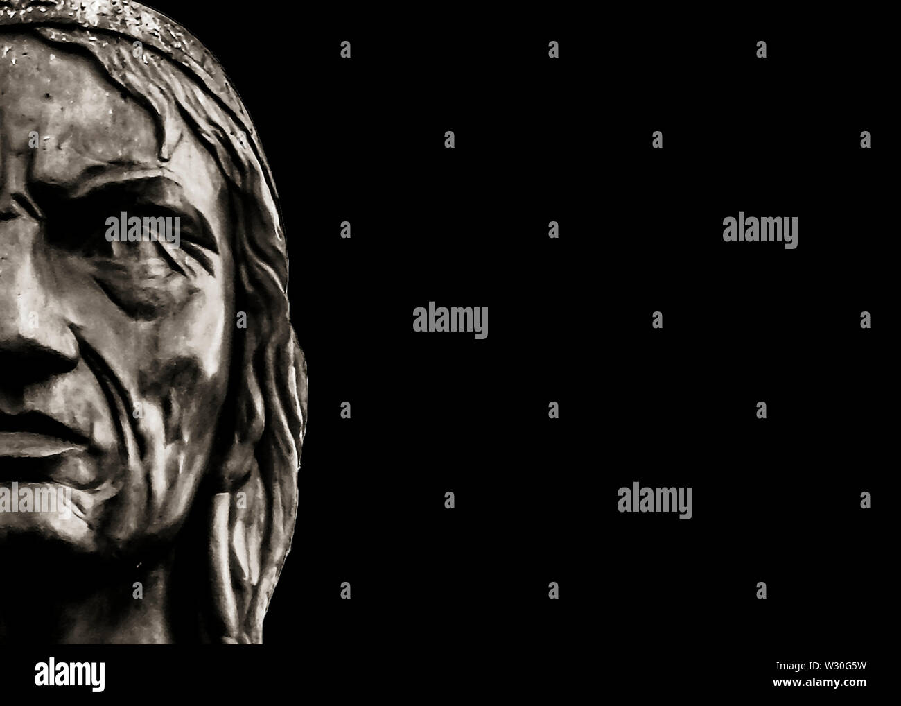 San Luis main church and ruminahui indigenous ecuadorian inca hero ...