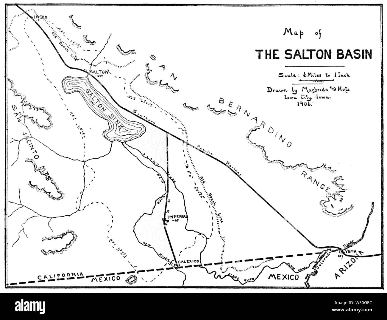Salton sea basin Black and White Stock Photos & Images - Alamy