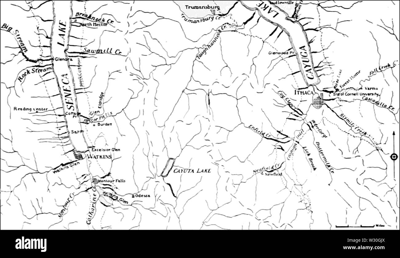 PSM V68 D391 Sketch map of the southern end of cayuga and seneca ...