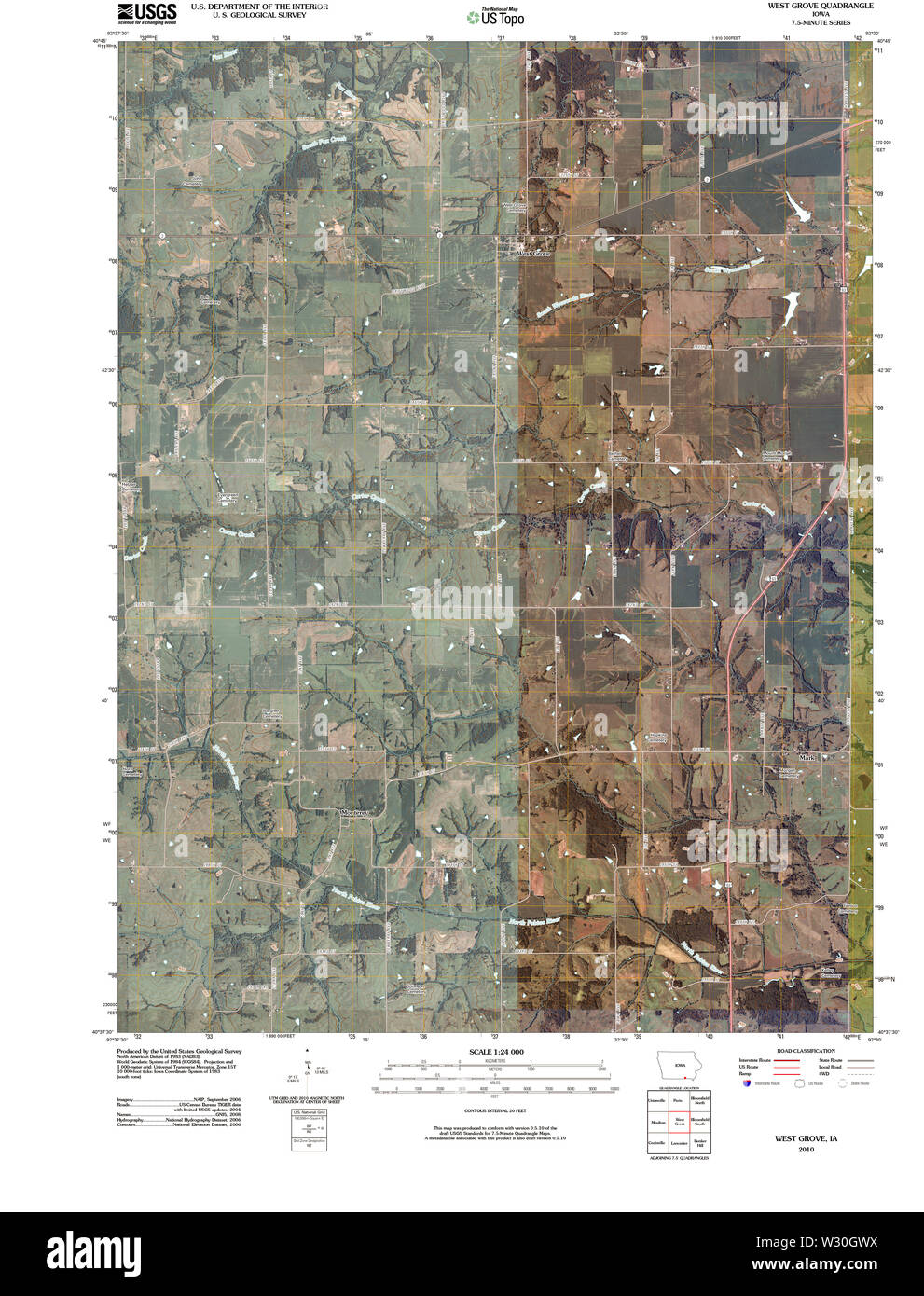 West grove map Cut Out Stock Images & Pictures - Alamy