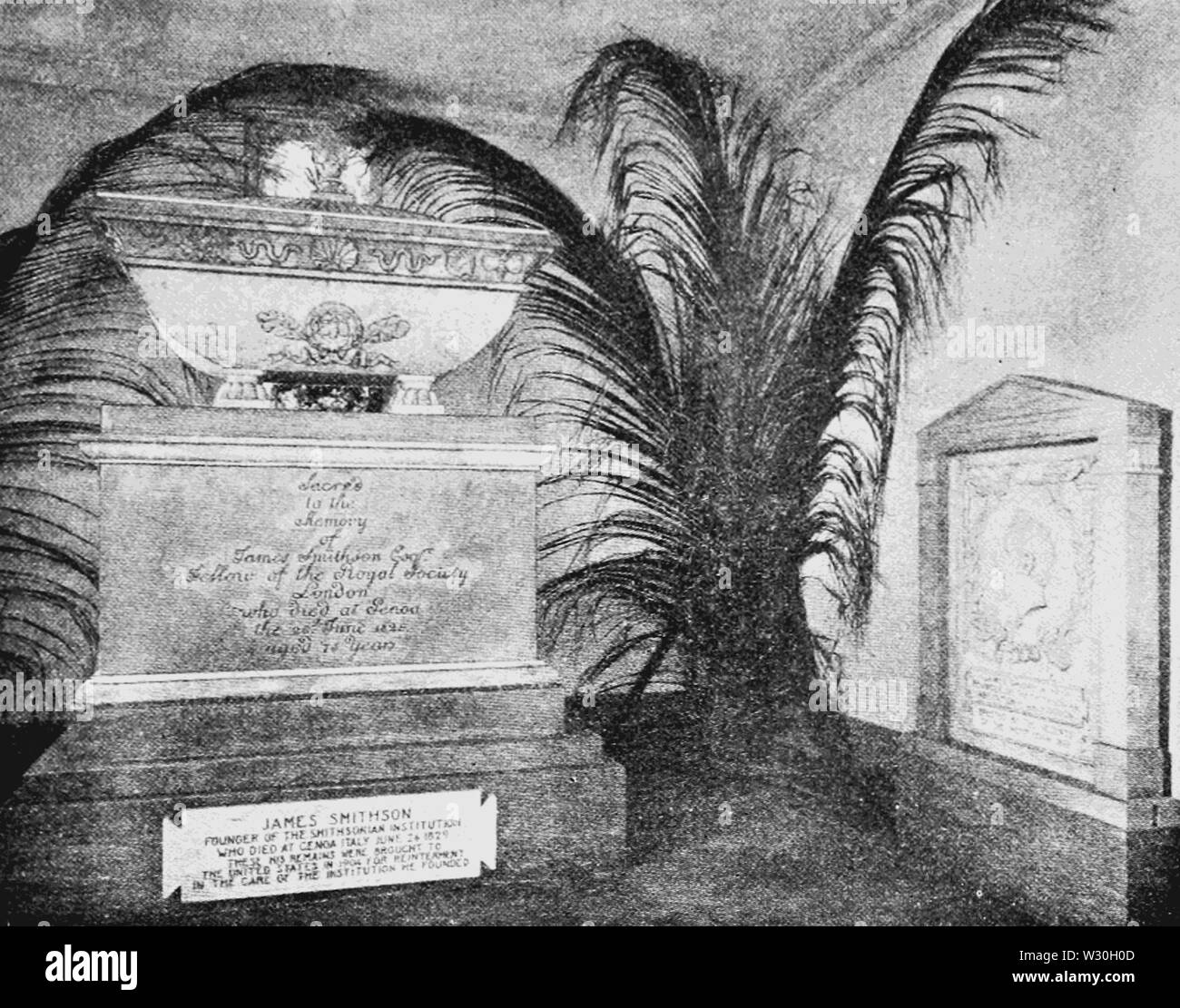 PSM V68 D483 Tomb of james smithson at the smithsonian Stock Photo - Alamy