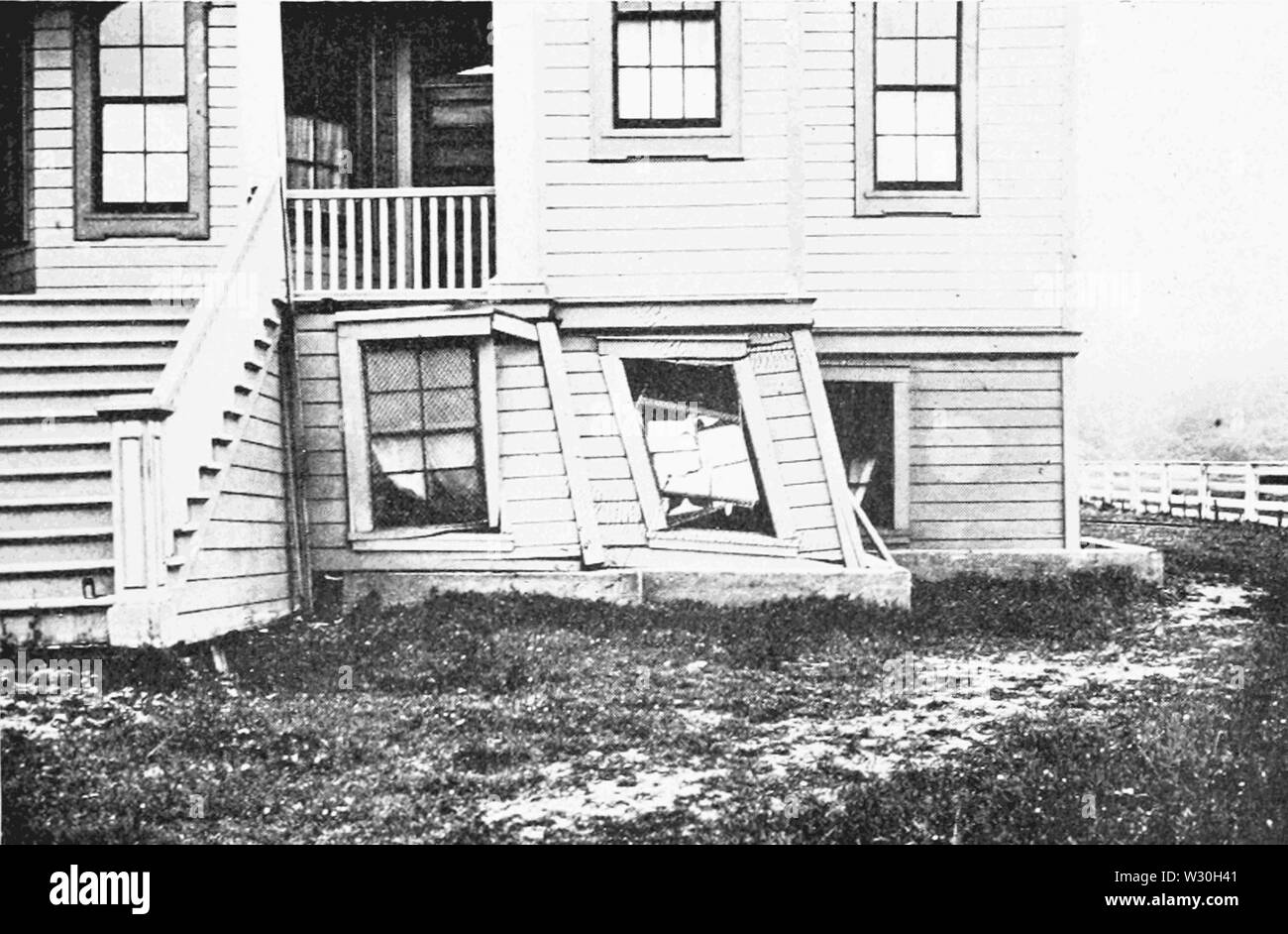 PSM V69 D115 Earthquake damaged schoolhouse at point reyes station ...