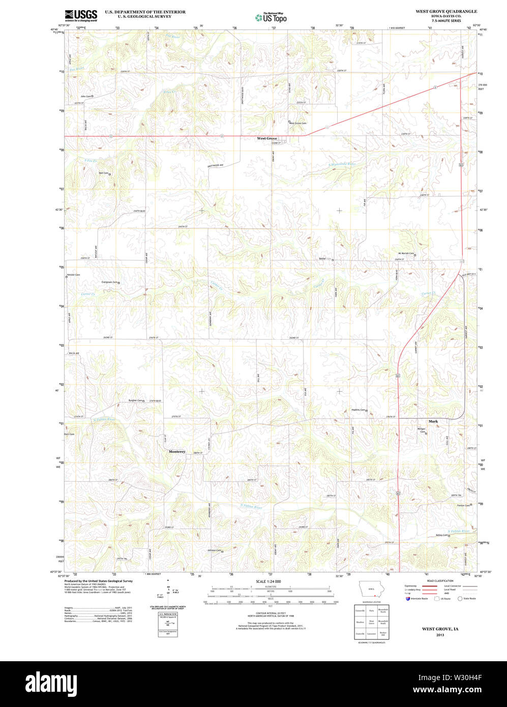 West grove map Cut Out Stock Images & Pictures - Alamy