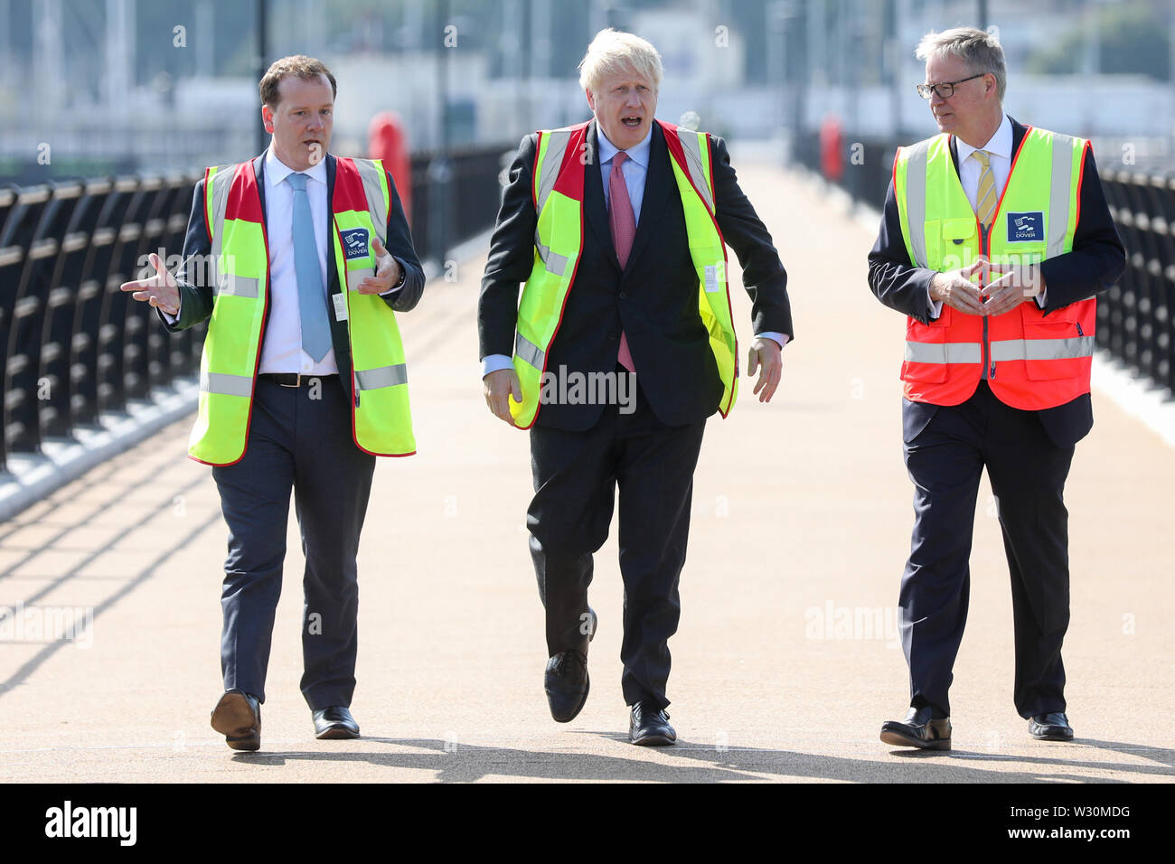 Conservative Party leadership candidate Boris Johnson walks with Dover ...