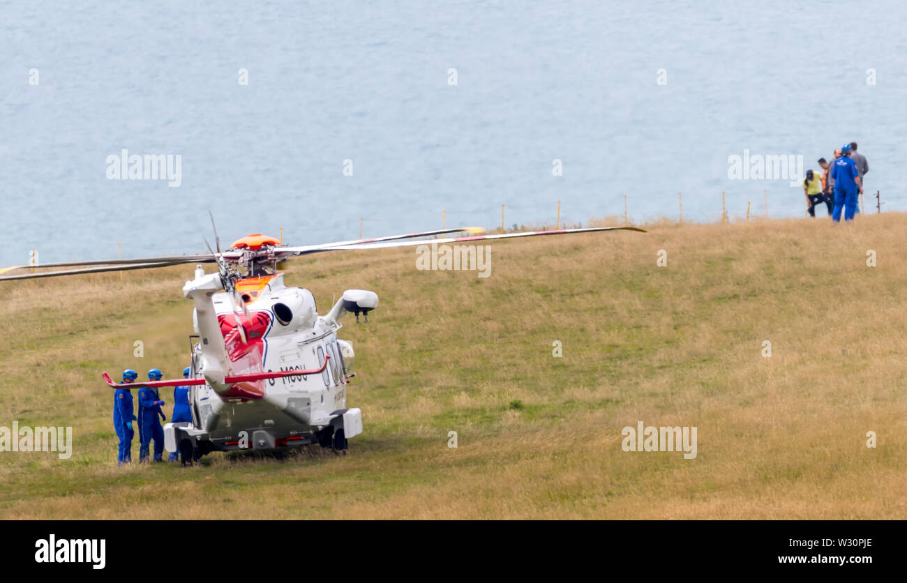 Beachy Head,East Sussex UK, 10th Jul 2019,Coastguard, Police and RNLI ...