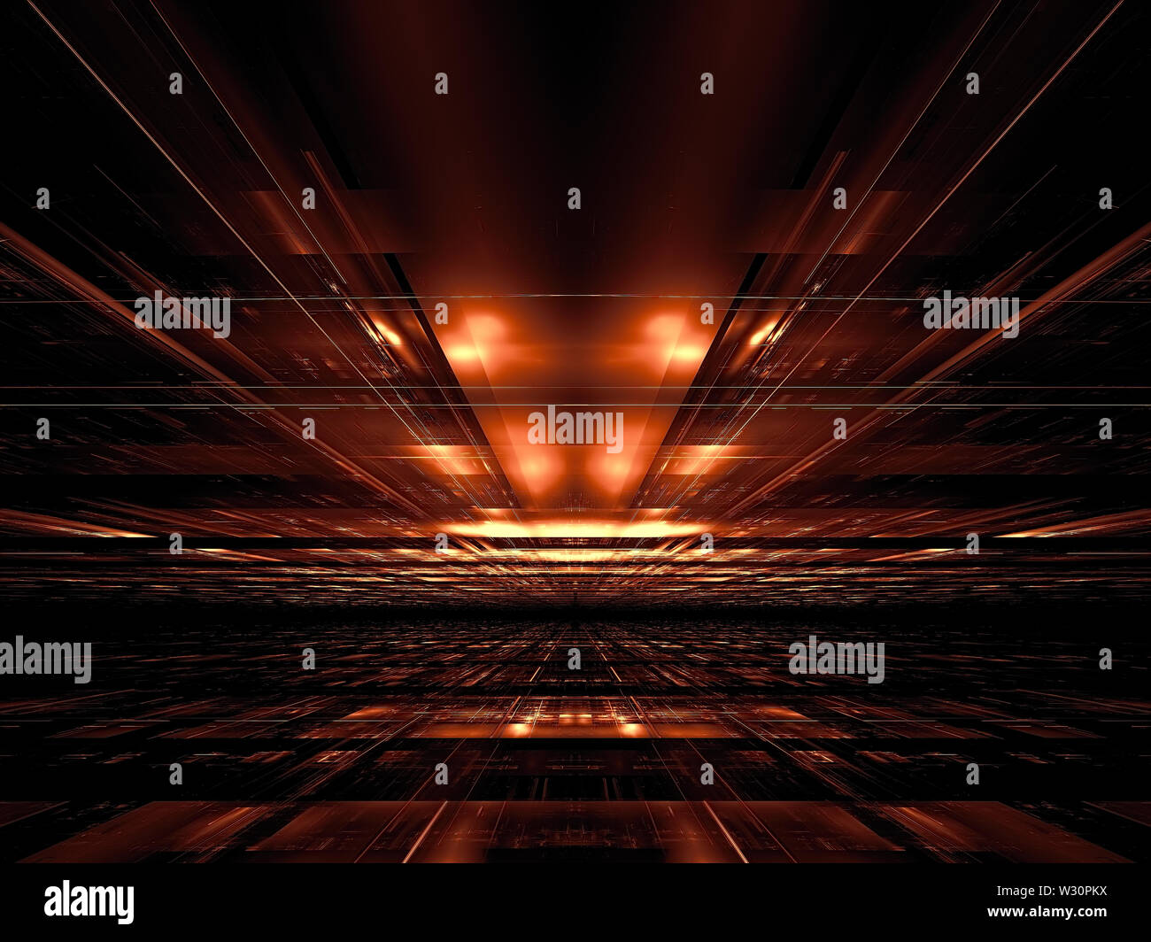 Abstract tech style perspective background - digitally generated image ...